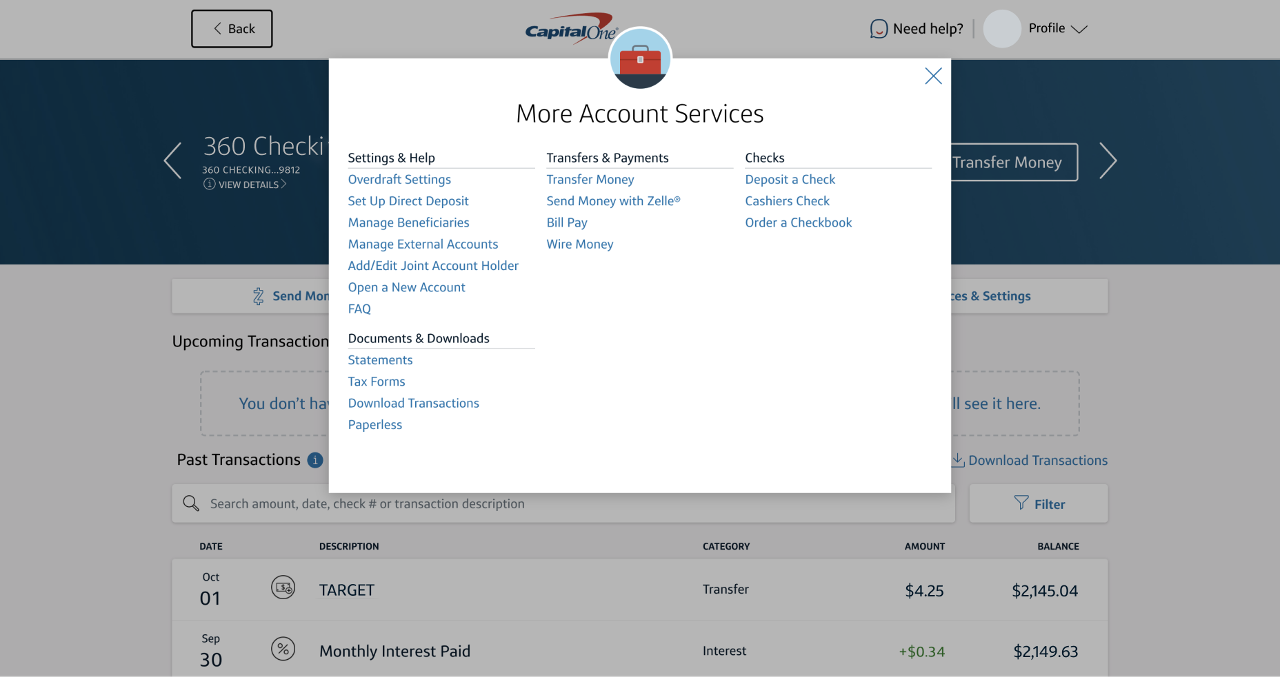 How to Order a Checkbook | Capital One Help Center