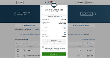 How to Order a Checkbook | Capital One Help Center