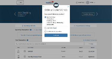 How to Get a Cashier's Check | Capital One Help Center
