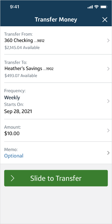 Schedule a Transfer | Capital One Help Center