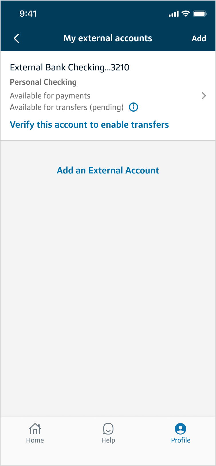 Verify an external account | Capital One Help Center