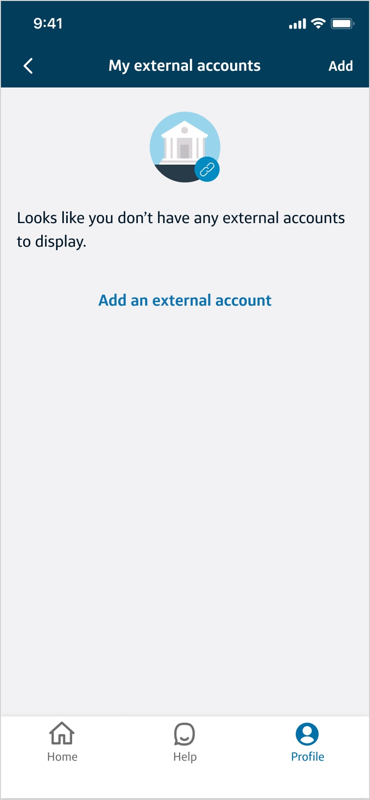 Link external bank accounts | Capital One Help Center
