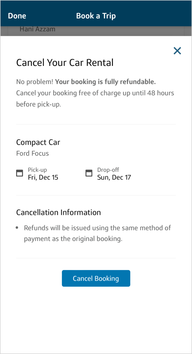 How to manage rental car booking | Capital One Help Center