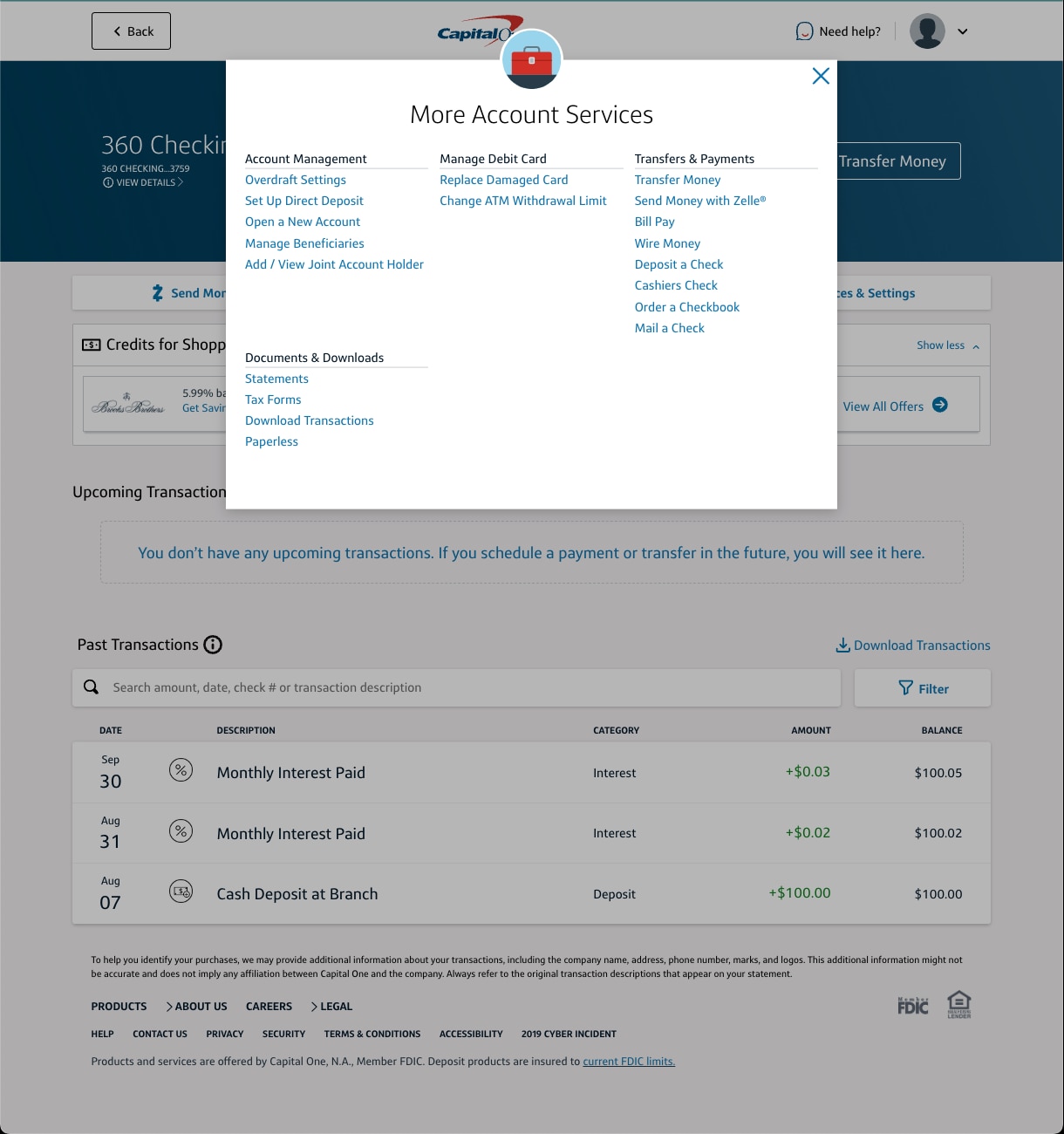 How to Order a Checkbook | Capital One Help Center