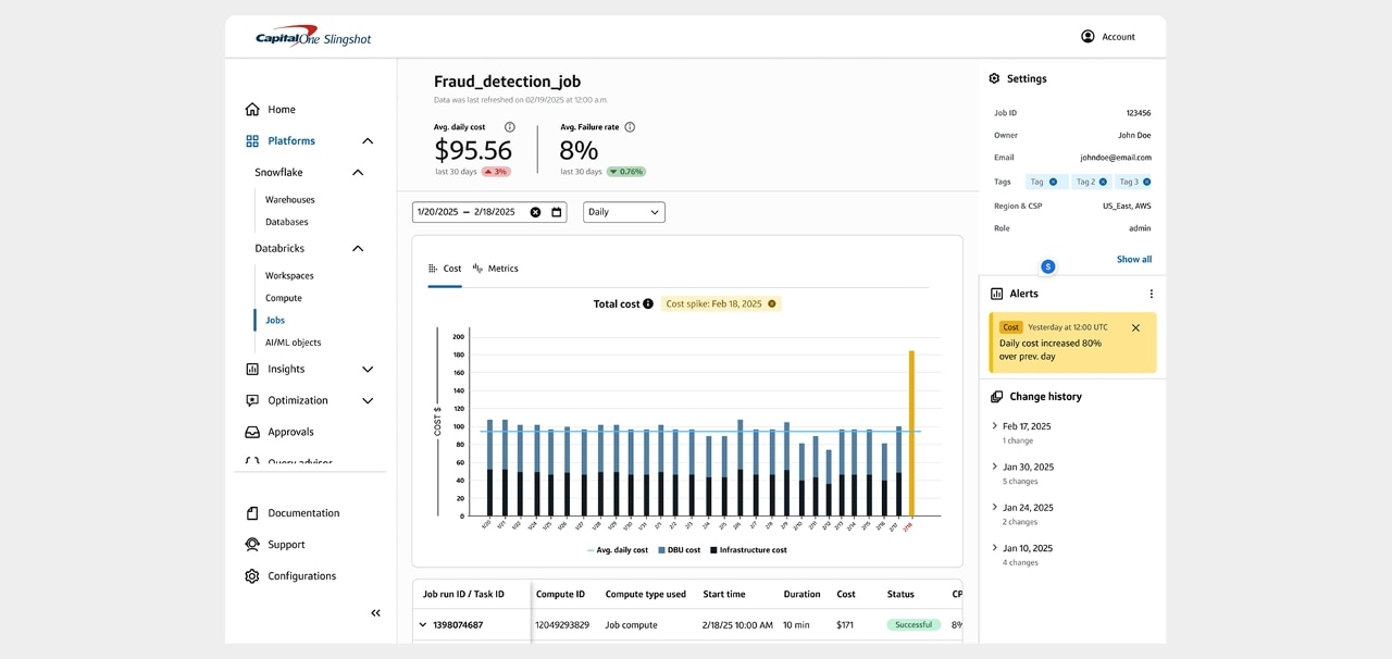 Slingshot visibility & optimization features for Databricks