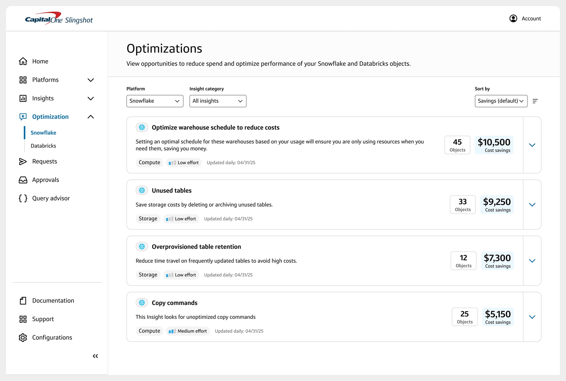 40 Snowflake Optimization Features | Capital One Slingshot