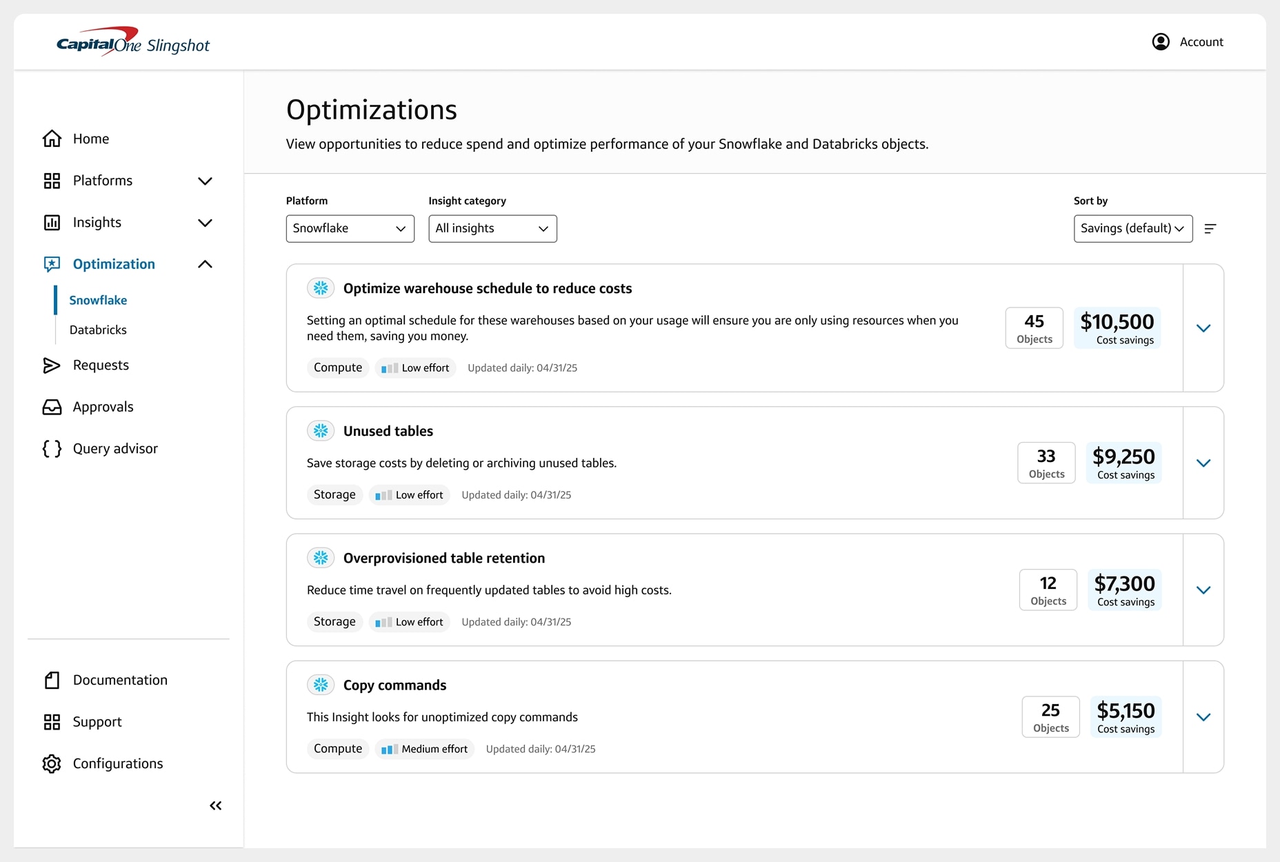 40 Snowflake Optimization Features | Capital One Slingshot
