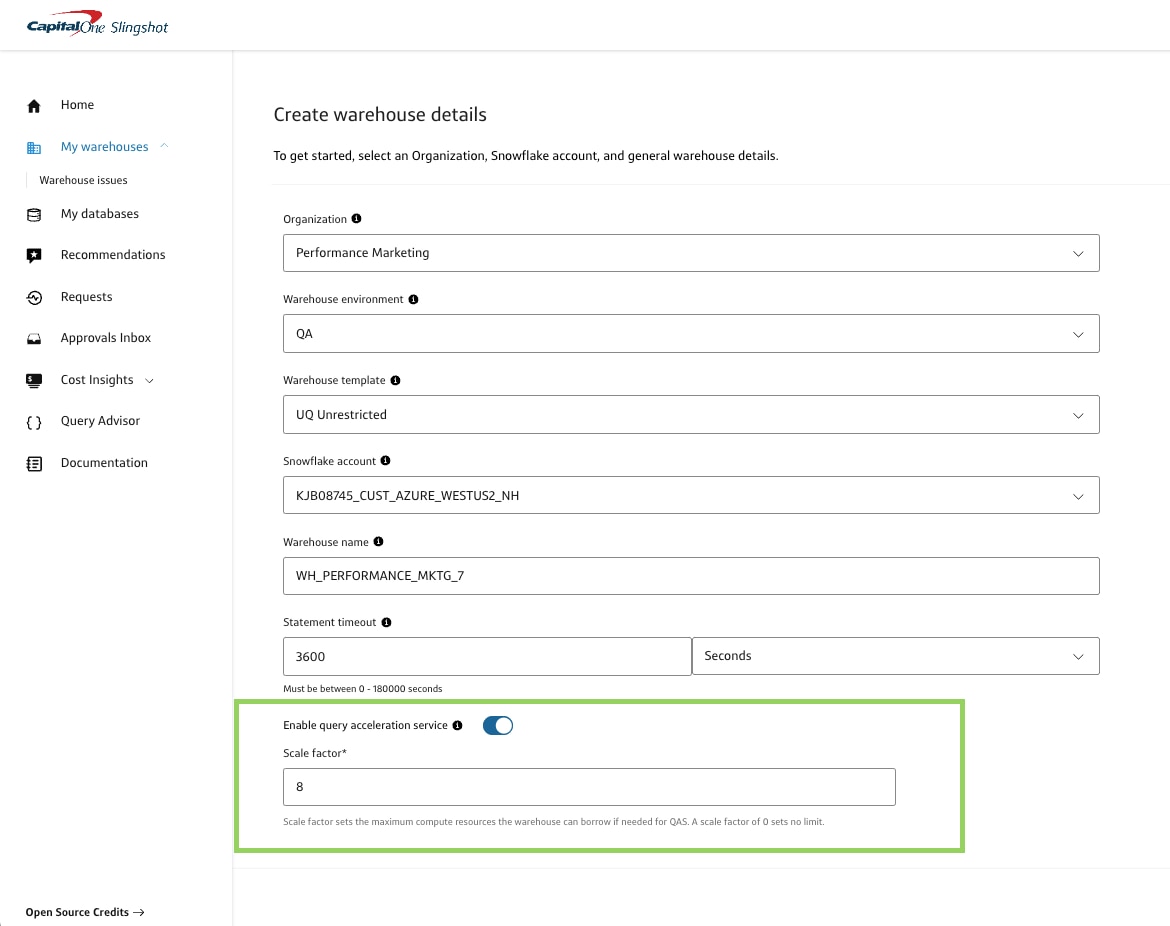Use Slingshot to manage Snowflake QAS, plus new recommendations hub