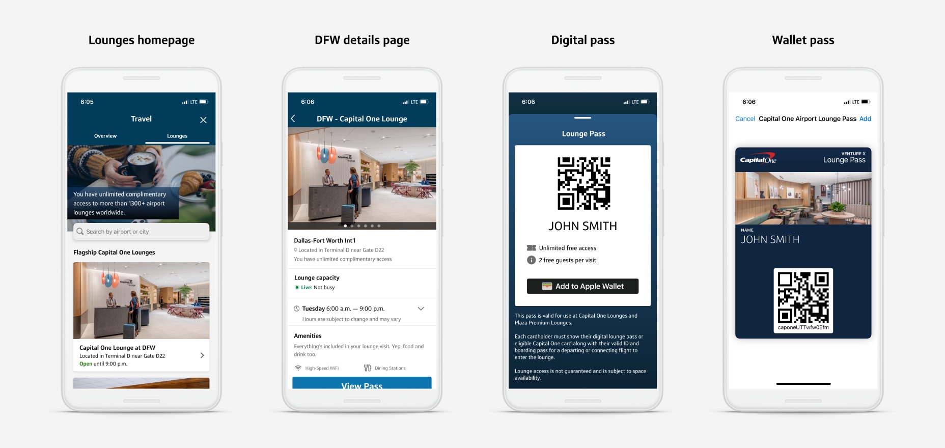 Digital Wallet Service & Lounge Digital Pass at Capital One